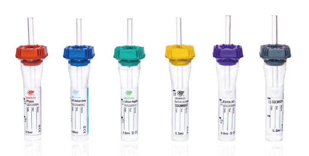 Tube de prélèvement sanguin capillaire, Héparine Lithium avec bouchon ...